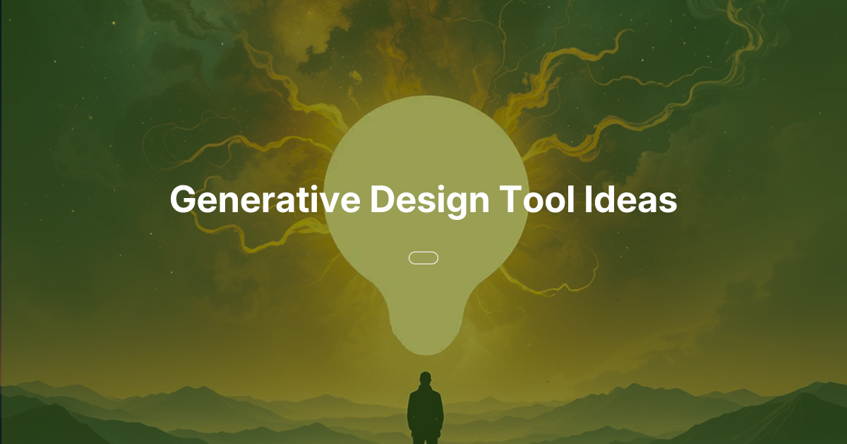 Generative Design Tool Ideas | Oasis of Ideas