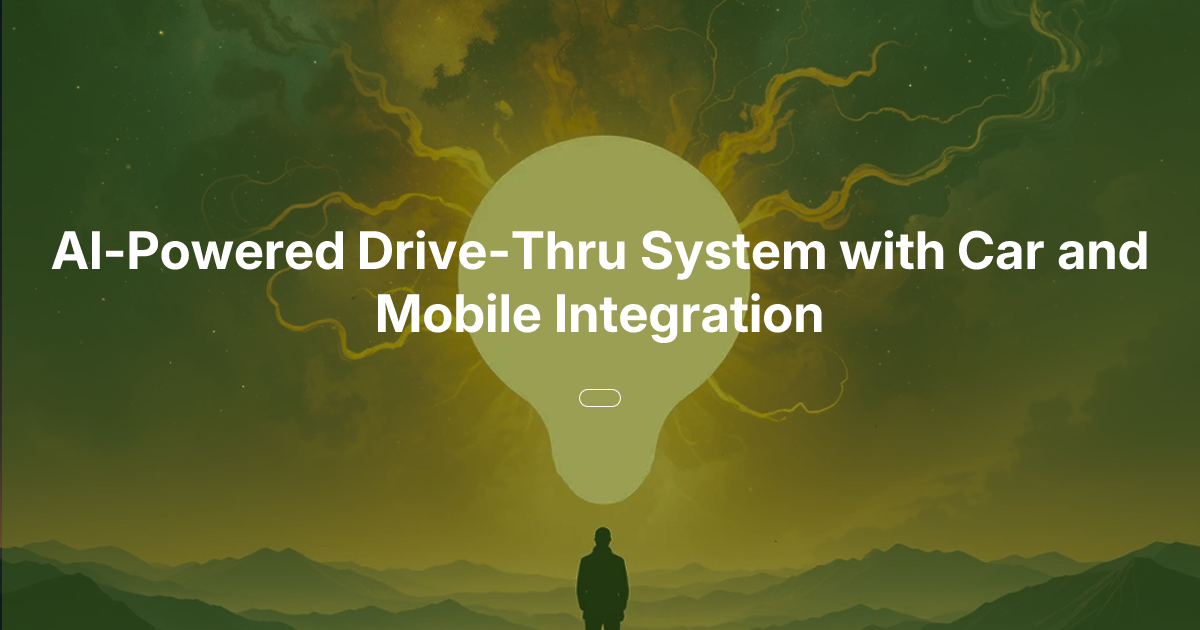 AI-Powered Drive-Thru System with Car and Mobile Integration | Oasis of ...