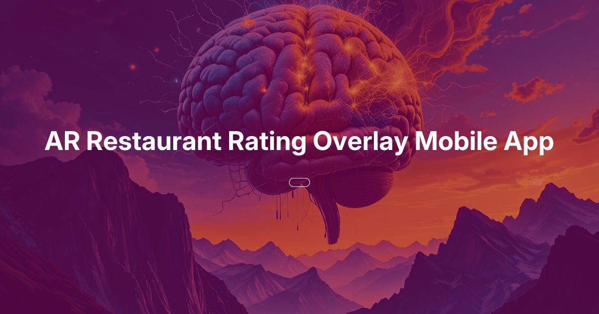 AR Restaurant Rating Overlay Mobile App | Oasis of Ideas