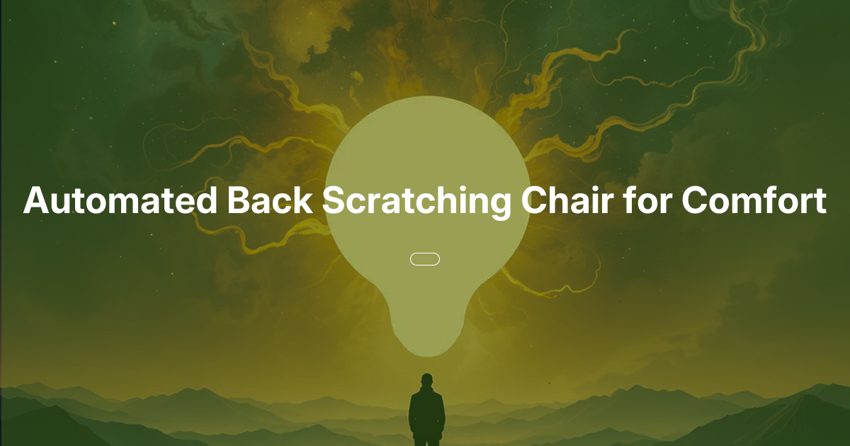 Automated Back Scratching Chair for Comfort | Oasis of Ideas