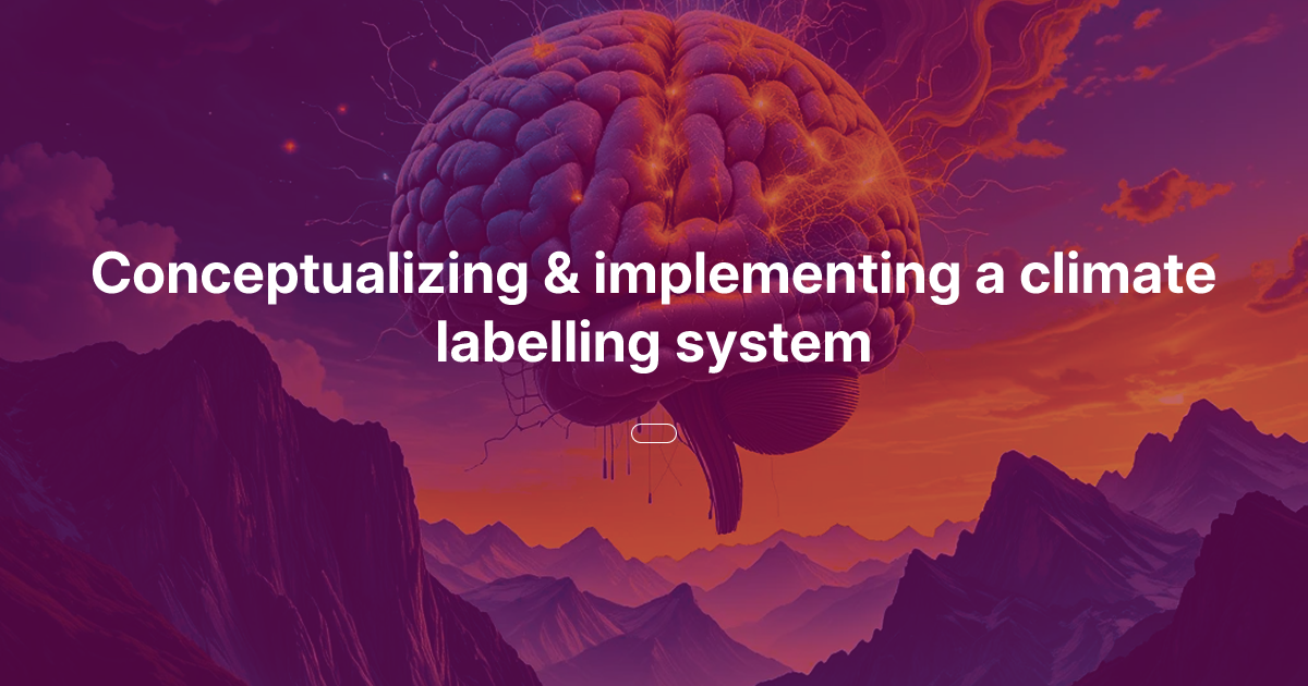 Conceptualizing & implementing a climate labelling system | Oasis of Ideas