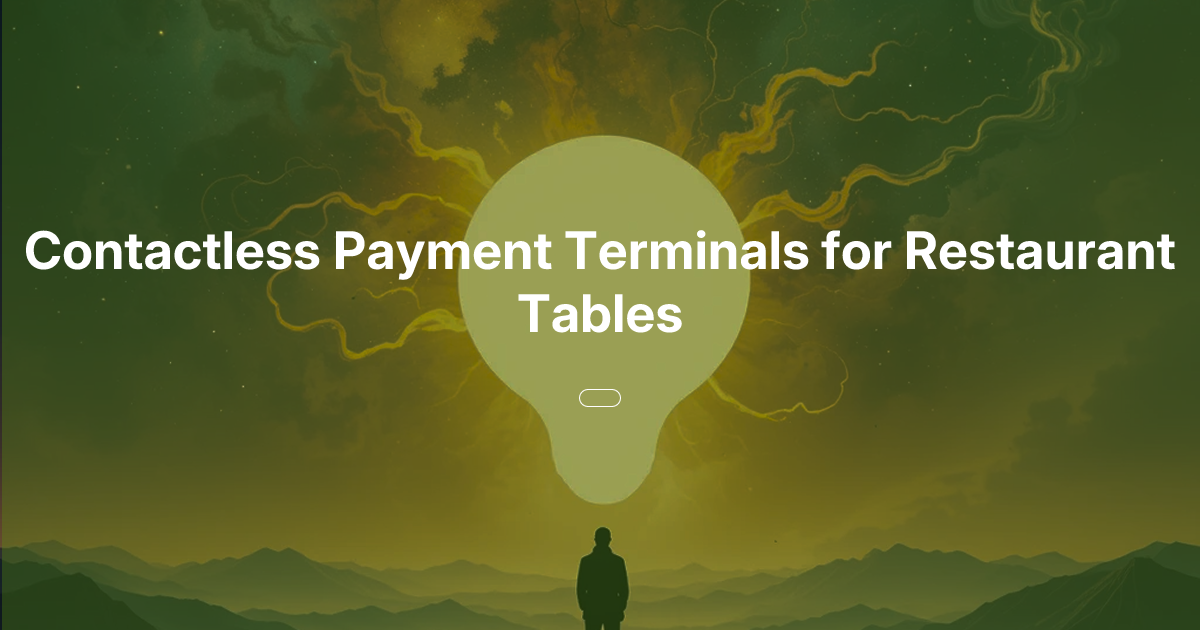 Contactless Payment Terminals for Restaurant Tables | Oasis of Ideas