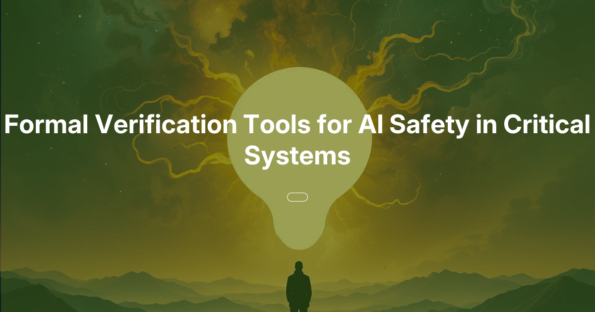 Formal Verification Tools for AI Safety in Critical Systems | Oasis of Ideas