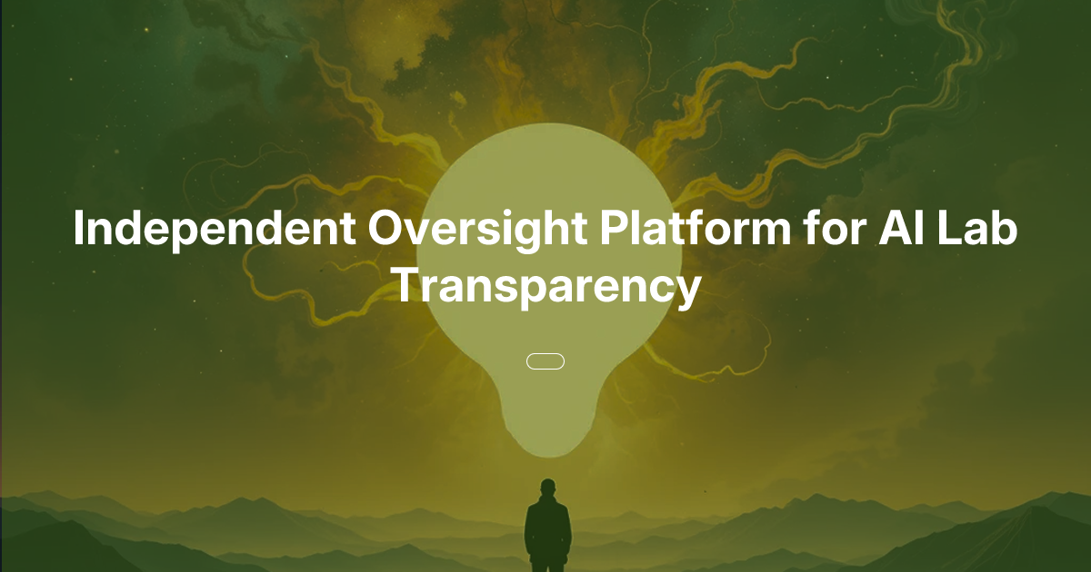 Independent Oversight Platform for AI Lab Transparency | Oasis of Ideas