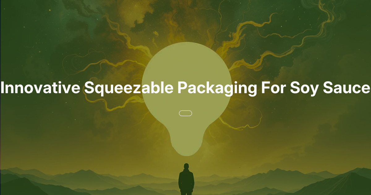 Innovative Squeezable Packaging For Soy Sauce | Oasis of Ideas