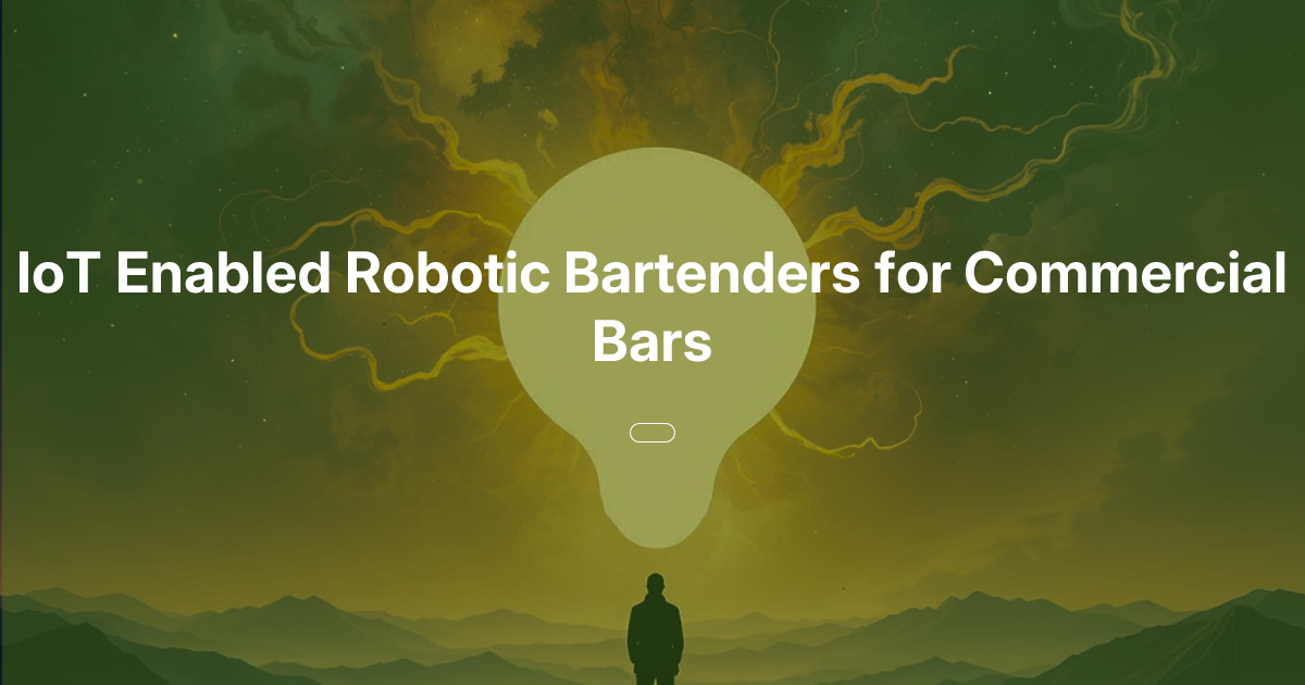 IoT Enabled Robotic Bartenders for Commercial Bars | Oasis of Ideas
