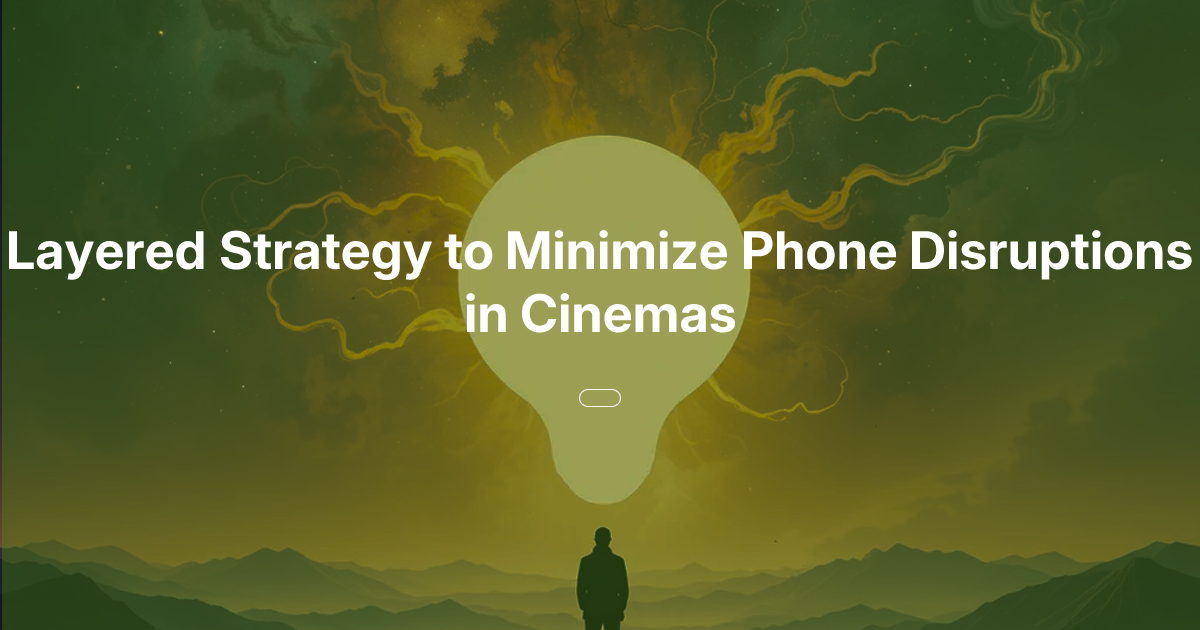 Layered Strategy to Minimize Phone Disruptions in Cinemas | Oasis of Ideas