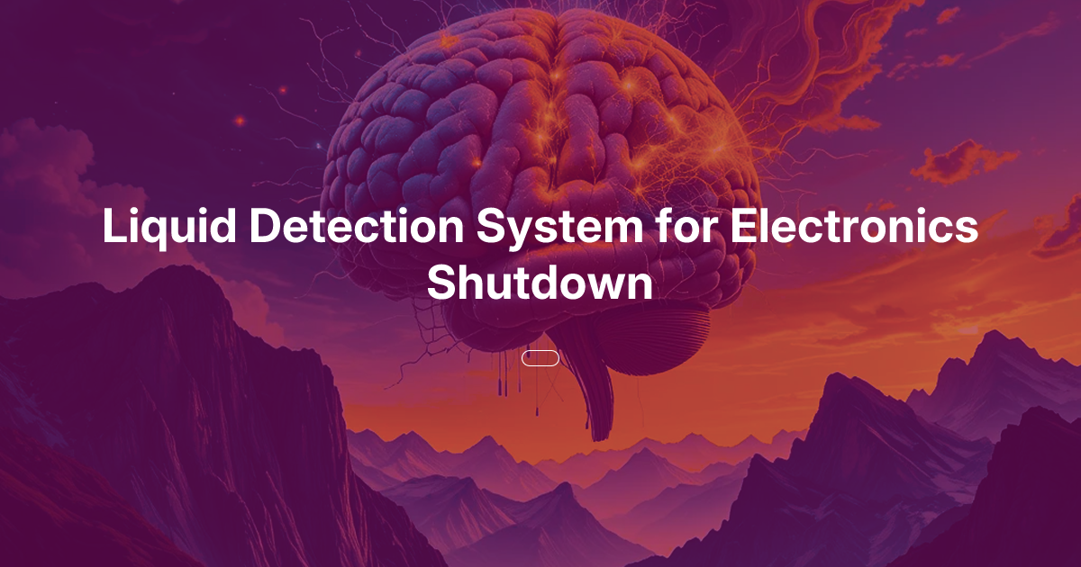 Liquid Detection System for Electronics Shutdown | Oasis of Ideas