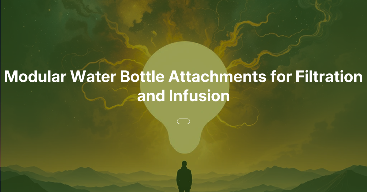 Modular Water Bottle Attachments for Filtration and Infusion | Oasis of Ideas