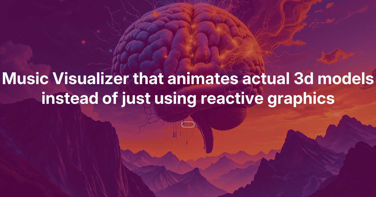Music Visualizer that animates actual 3d models instead of just using ...
