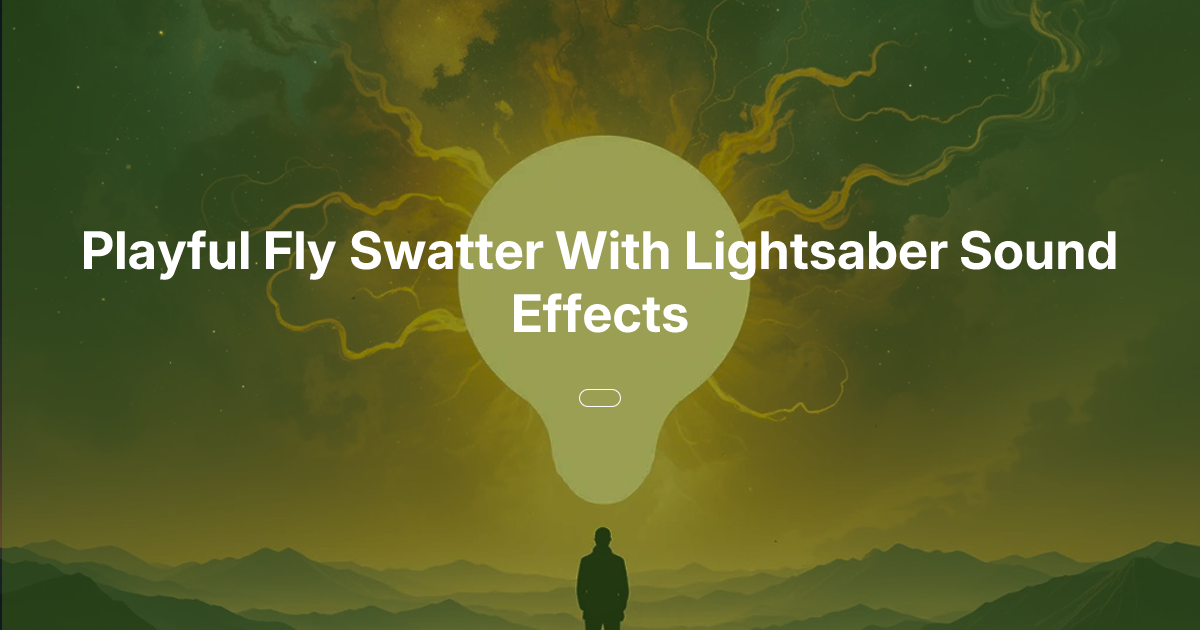 Playful Fly Swatter With Lightsaber Sound Effects | Oasis of Ideas