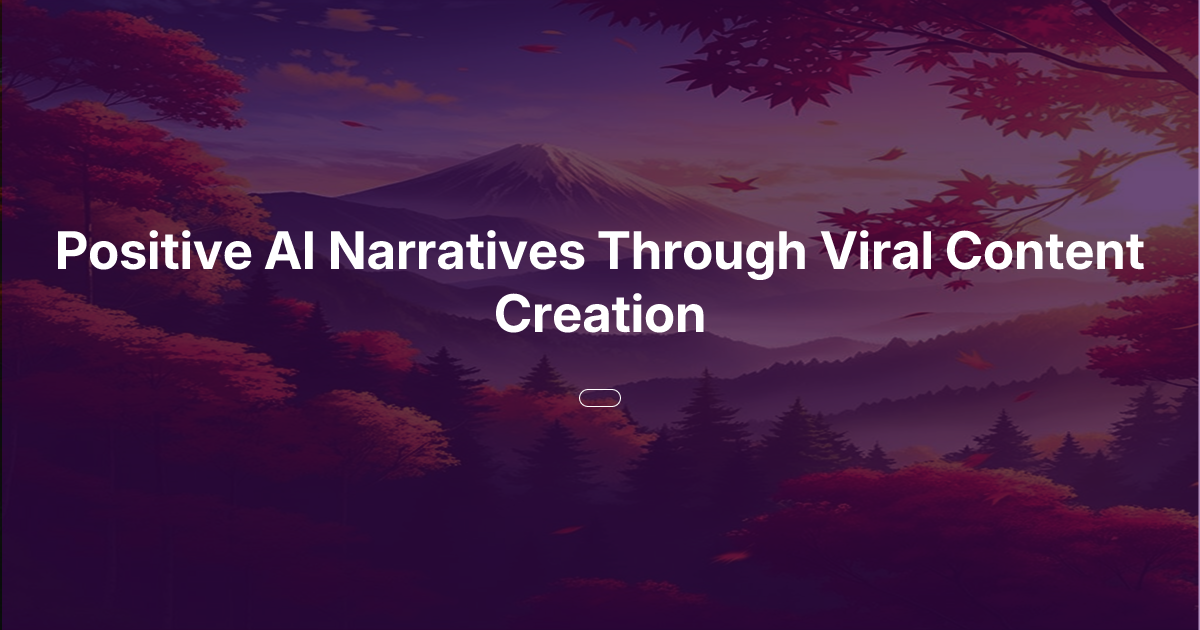 Positive AI Narratives Through Viral Content Creation | Oasis of Ideas