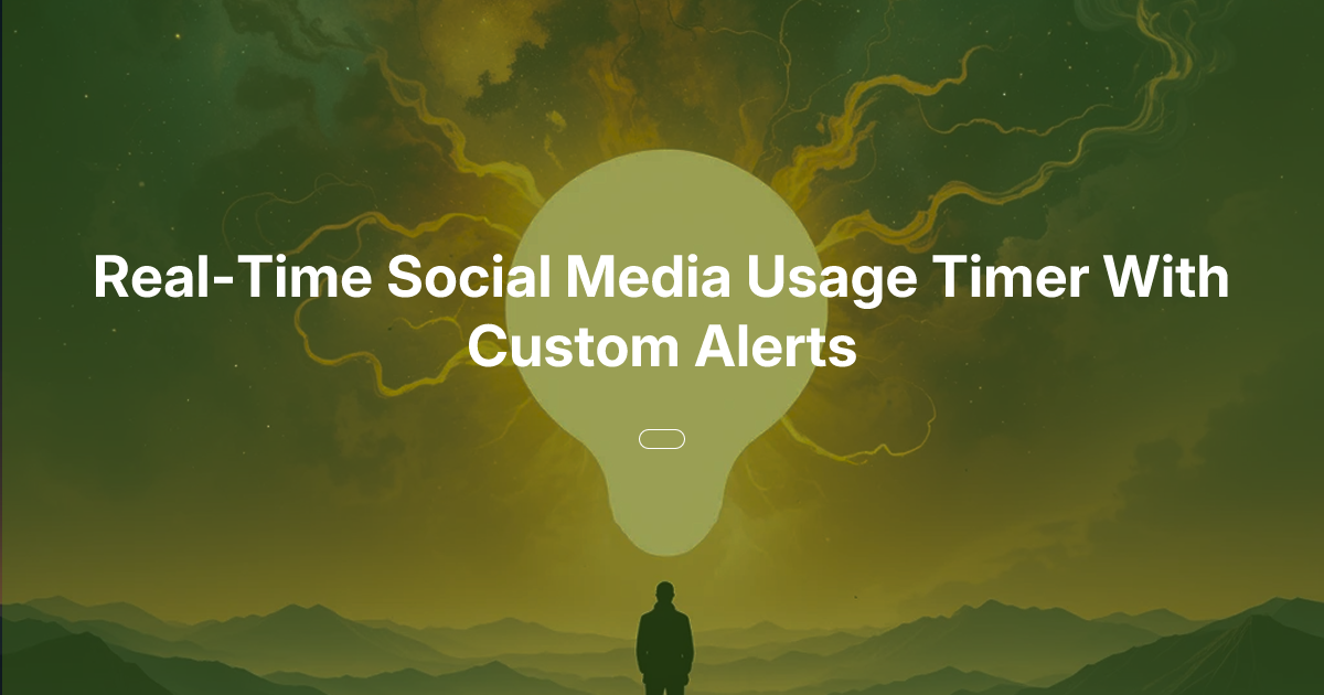 Real-Time Social Media Usage Timer With Custom Alerts | Oasis of Ideas