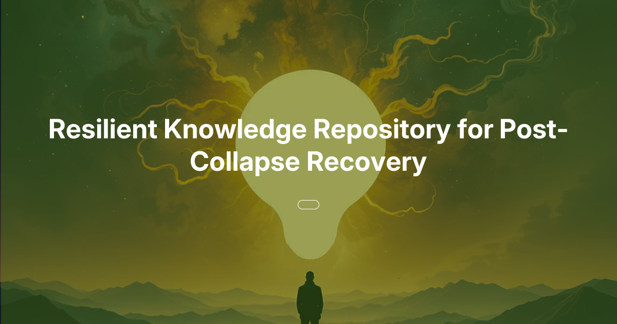 Resilient Knowledge Repository for Post-Collapse Recovery | Oasis of Ideas