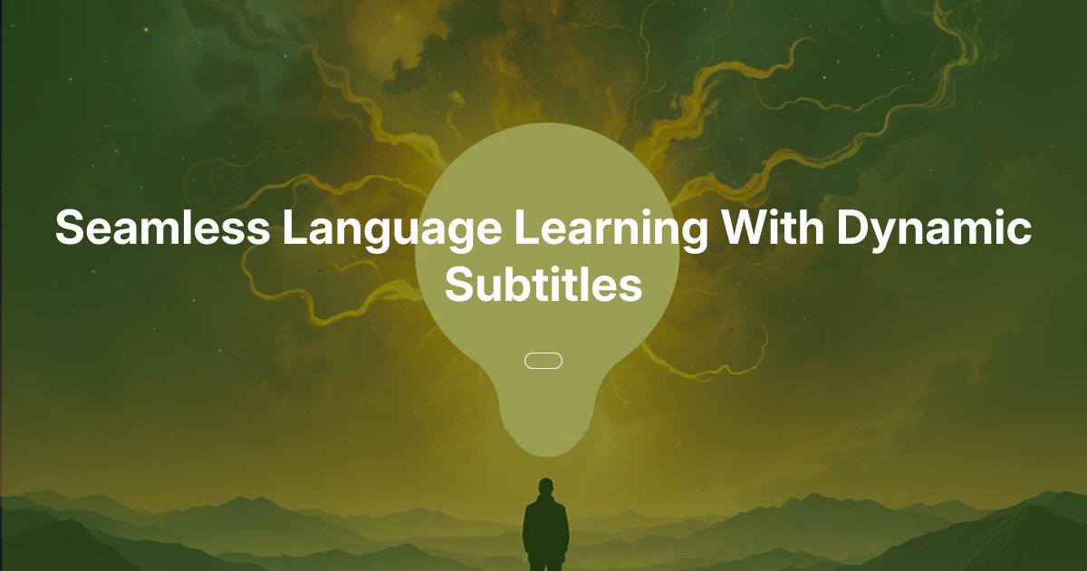 Seamless Language Learning With Dynamic Subtitles | Oasis of Ideas