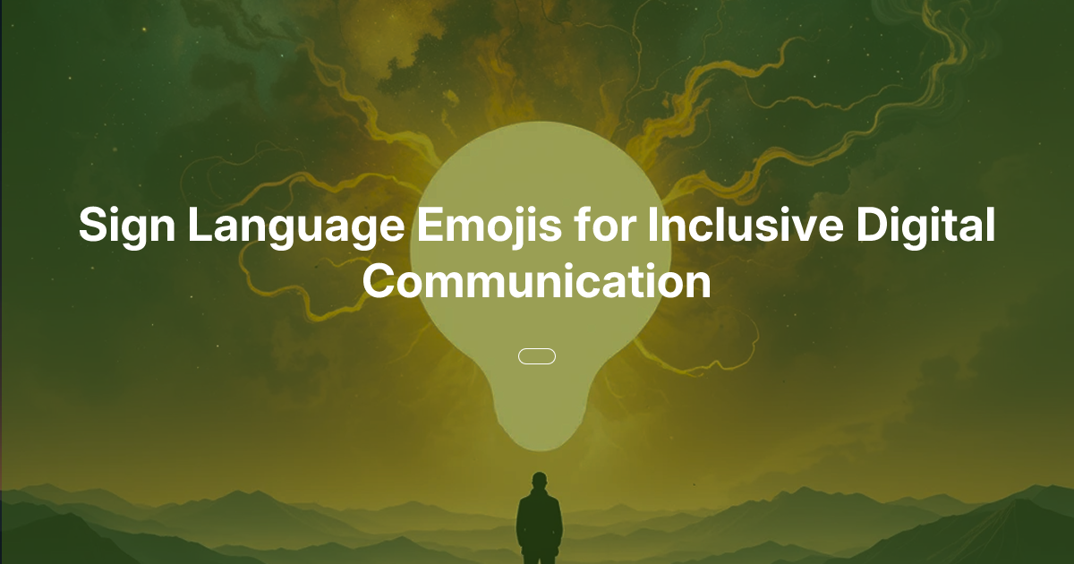 Sign Language Emojis for Inclusive Digital Communication | Oasis of Ideas