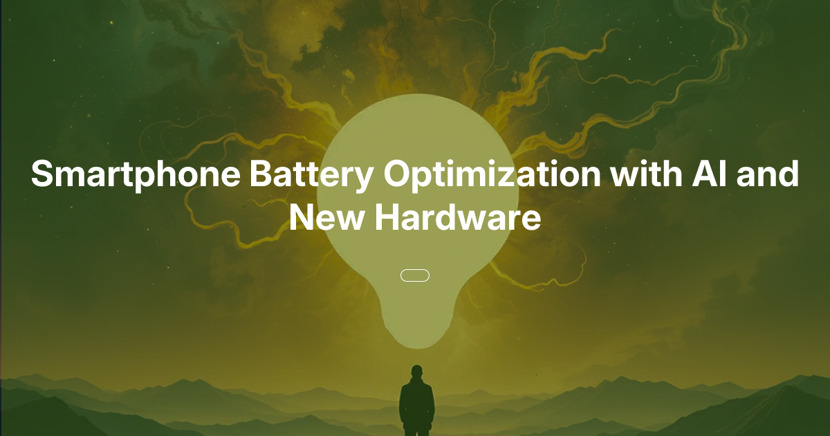 Smartphone Battery Optimization with AI and New Hardware | Oasis of Ideas