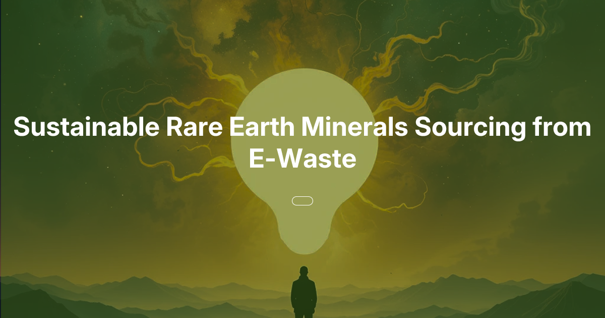 Sustainable Rare Earth Minerals Sourcing from E-Waste | Oasis of Ideas