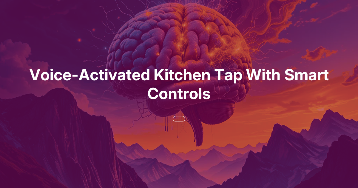 Voice-Activated Kitchen Tap With Smart Controls | Oasis of Ideas